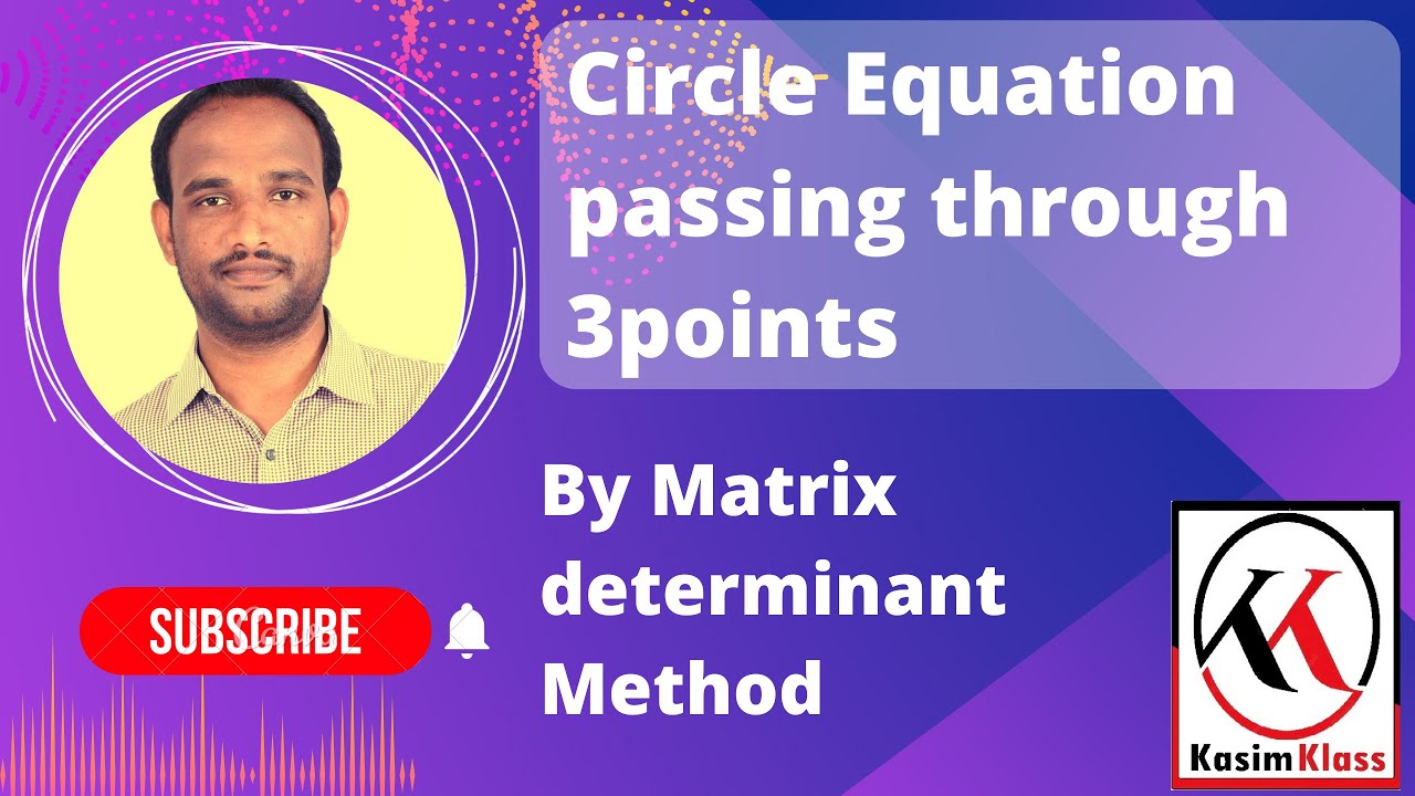 Important questions on Equation of circle 3-Con-cyclic points in class ...