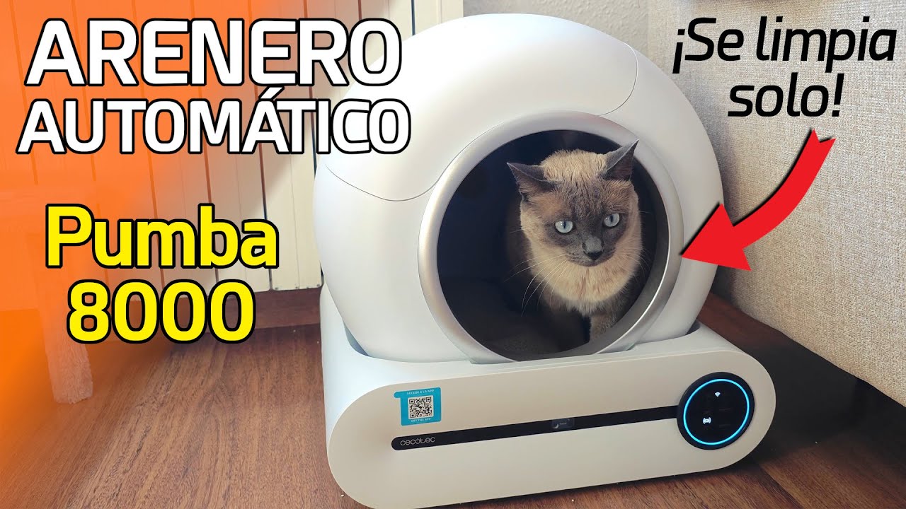 ARENERO AUTOMÁTICO 🐱 Pumba 8000 | Autolimpiable, WiFi y BARATO - YouTube
