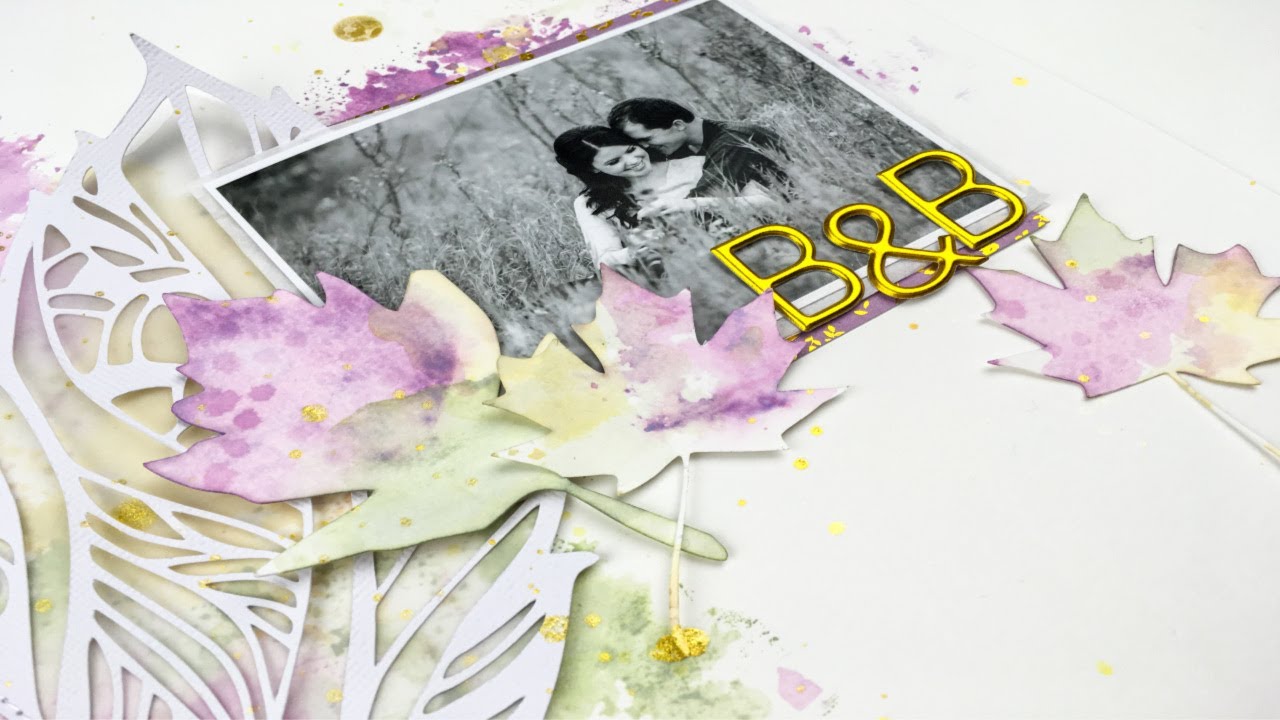 12x12 Scrapbooking Layout: Mandalla Leaf (JustNick) - YouTube