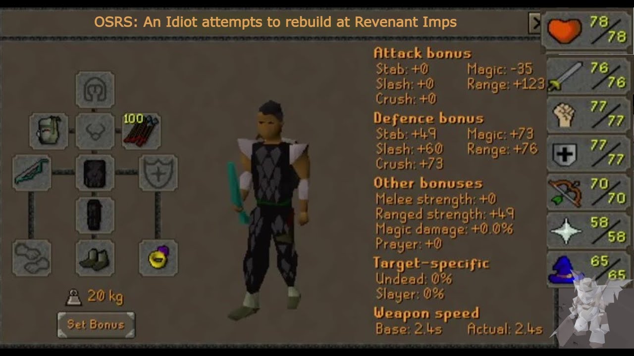 OSRS: An Idiot attempts to rebuild at Revenant Imps - YouTube