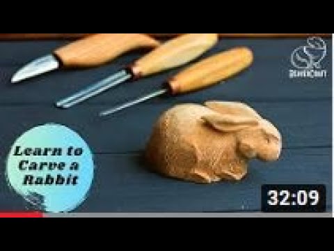 Wood carving a rabbit full tutorial with BeaverCraft UK - YouTube