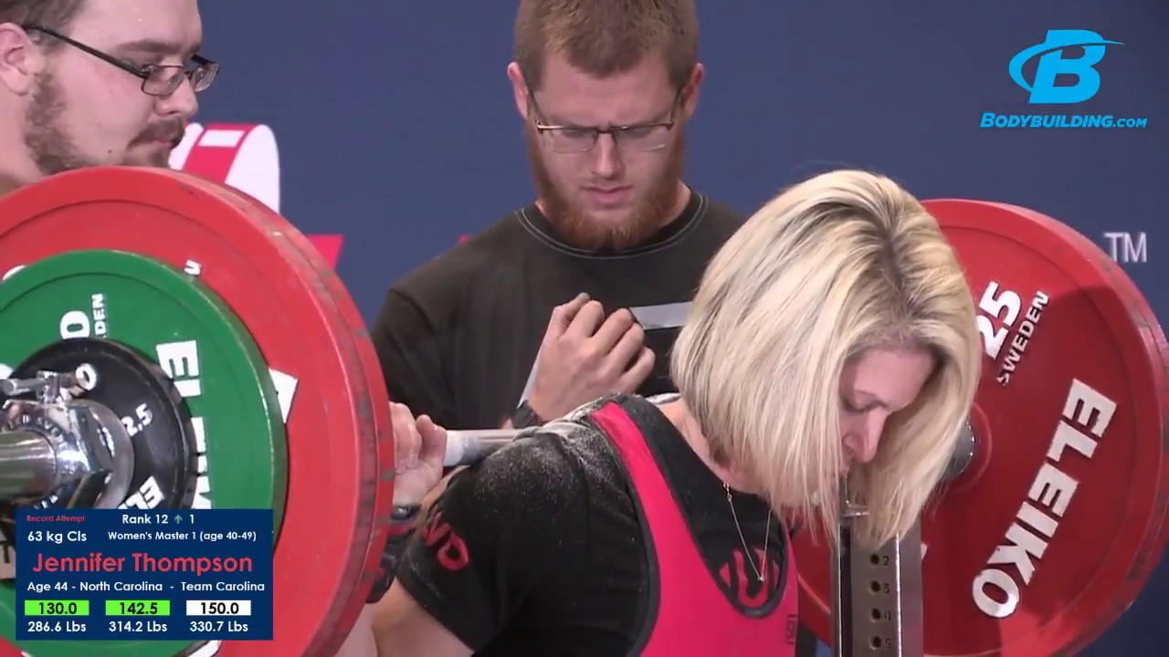 JEN THOMPSON | 2017 USAPL RAW NATIONALS | (10/12/2017) - YouTube