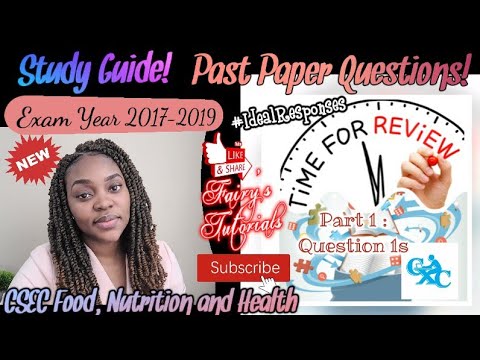 Food Nutrition and Health CSEC | Past Paper Questions | Paper 2 | Exam ...