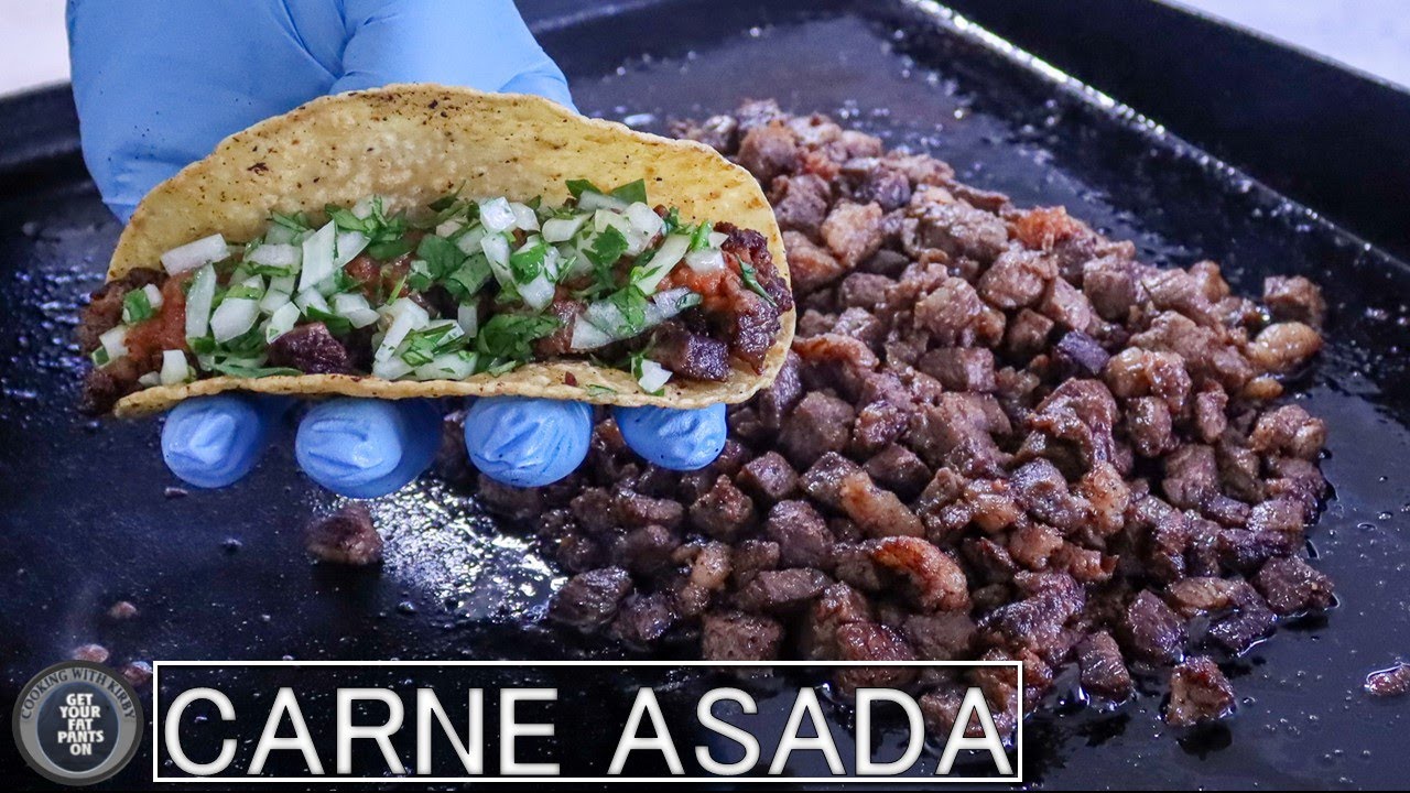 Taqueria Style Carne Asada Tacos - Blackstone Griddle - YouTube
