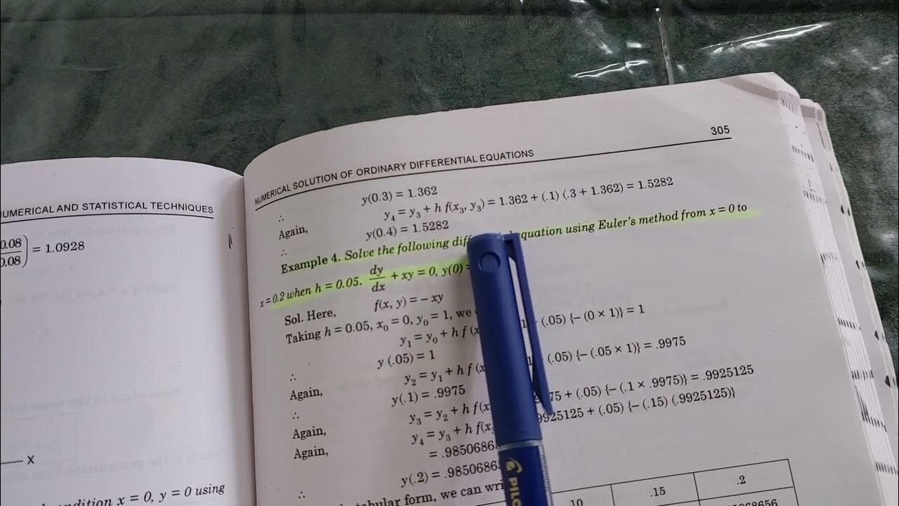 Example Of Euler Method - YouTube