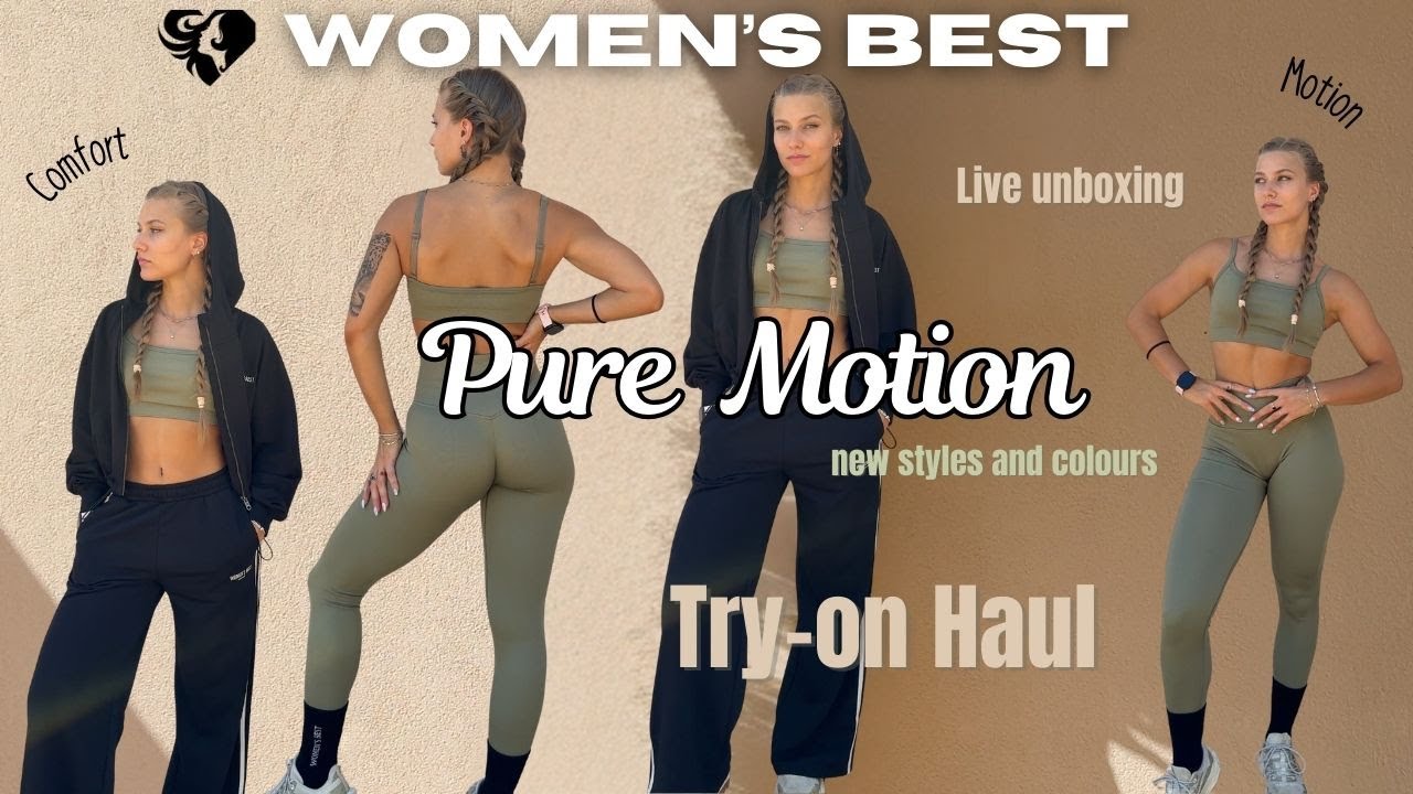 WOMEN'S BEST - PURE MOTION drop | Unboxing on camera and honest fitness try-on haul for girls ...