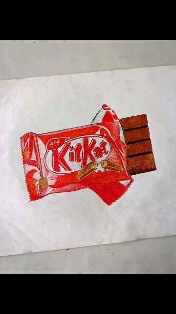 kitkat drawing 😱 🏻 #shorts #drawing #art #3d #3dart #artist #artwork # ...