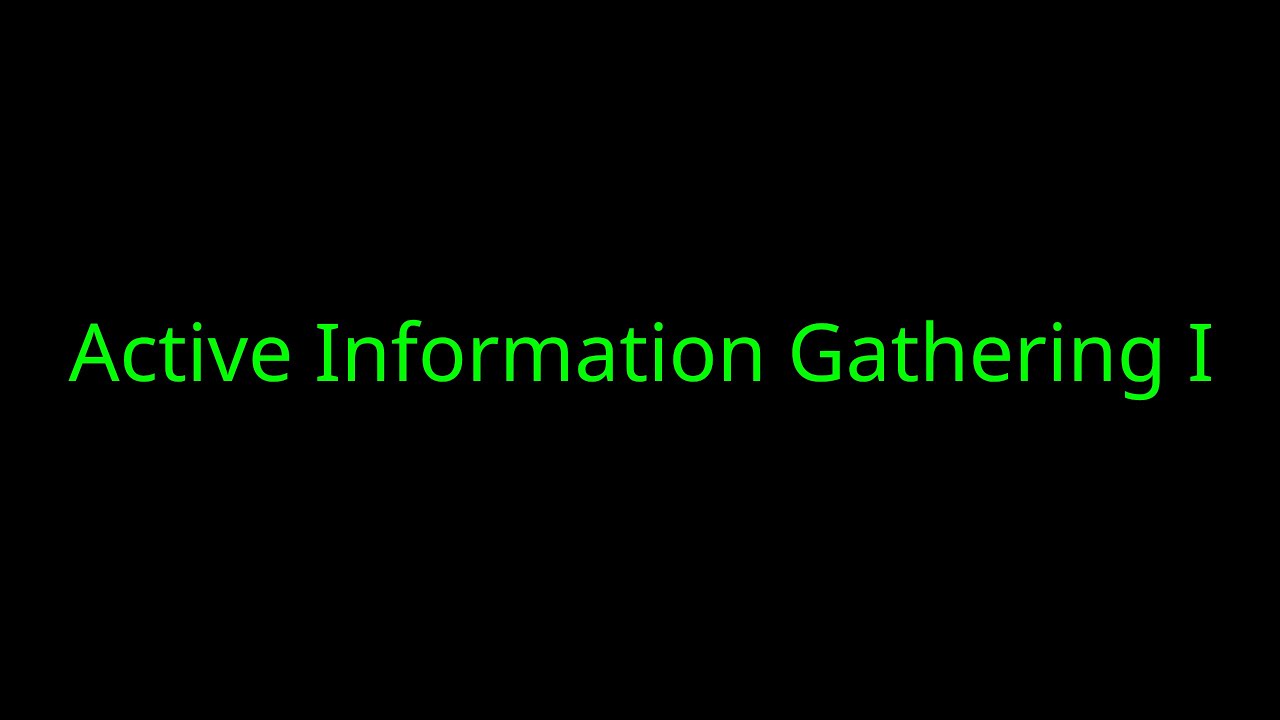 eJPTv2 - Active Information Gathering I - YouTube