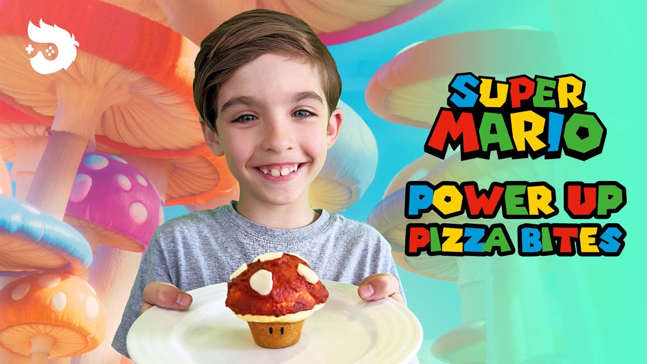Super Mario Bros Movie Power-Up Mushroom Pizza Bites - YouTube