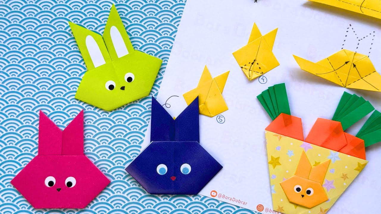 COELHO DE ORIGAMI(04) - RABBIT ORIGAMI(04) - PASSO A PASSO DA MONTAGEM ...
