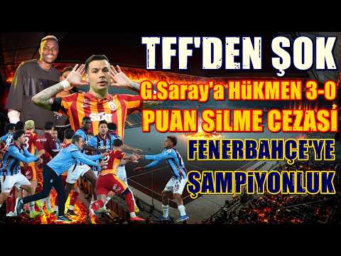 SONDAKİKA Galatasaray'a HÜKMEN YENİLGİ ve PUAN SİLME CEZASI! Fenerbahçe'ye TARİHİ MÜJDE!