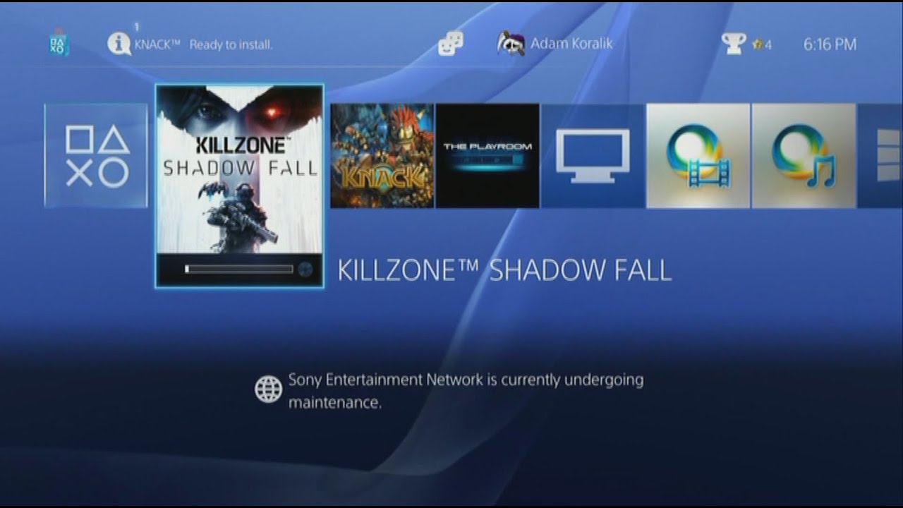 Gamerade - PS4 Dashboard UI and Game Play (Knack and Killzone) - Adam ...