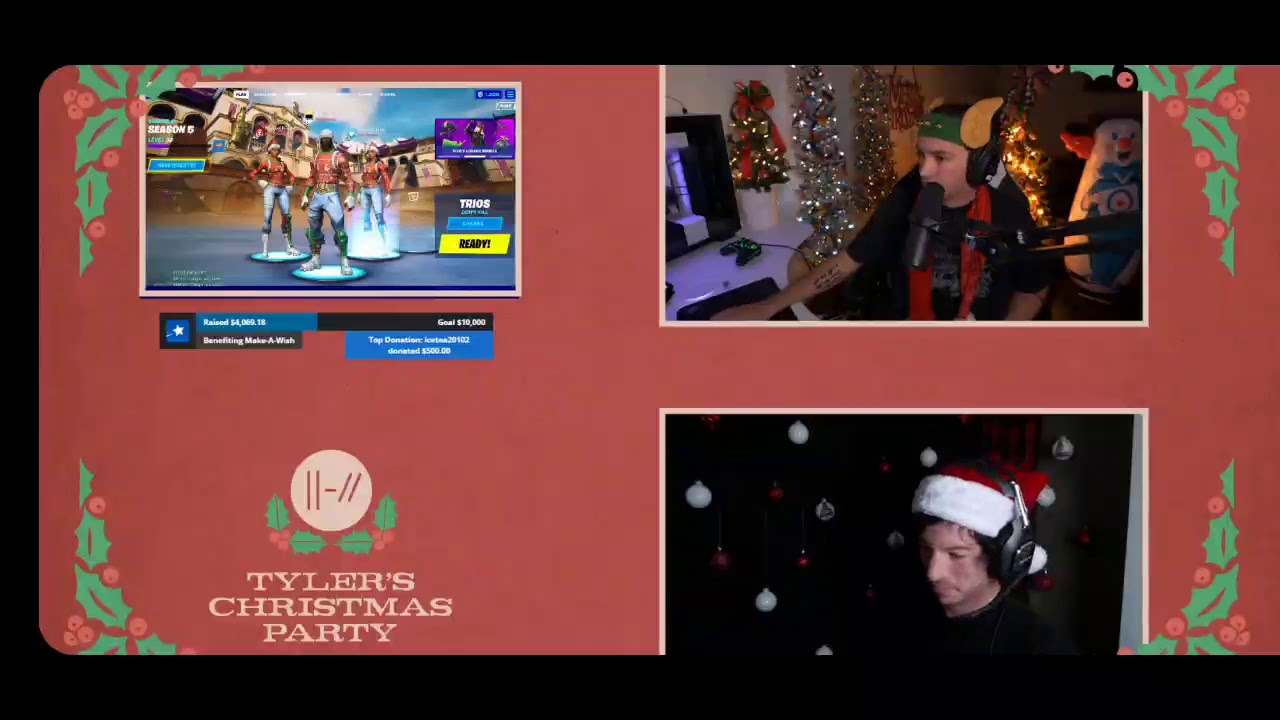 Tyler Joseph's Christmas Party - Tyler Calls His Grandparents, Bozo the ...