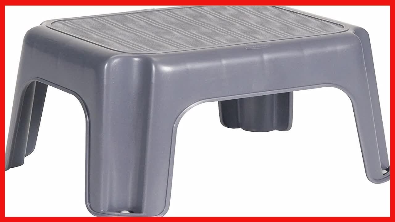 Rubbermaid One-Step Stool, Bisque, Holds up to 200 Pounds, Ideal for ...