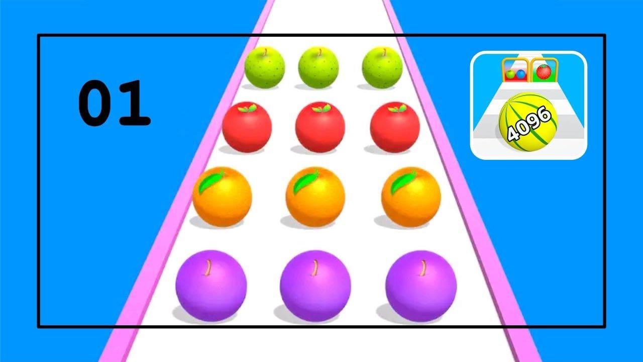 Ball Run Fruit: Fruit Merge | Gameplay p.01 | Level 1-10 - YouTube