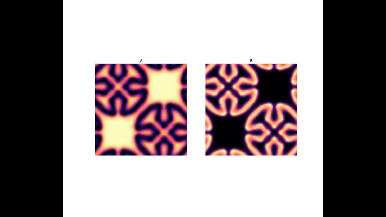 Reaction-diffusion simulation (2) - YouTube