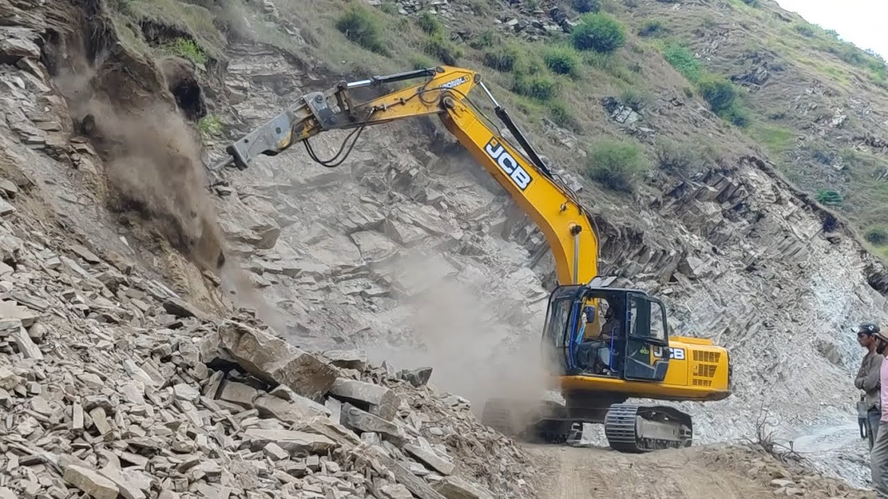 JS 205 MACHINE ROAD CUTTING ‼️ CONSTRUCTION OFF ROAD 10 KALO METAR ...