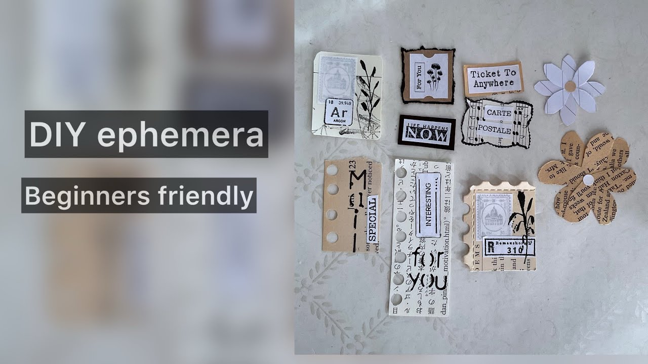 DIY Ephemera Using Paper Scraps | Easy Vintage-Inspired Idea - YouTube
