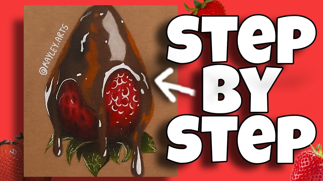 How to Draw a Chocolate Strawberry || (Very Easy) Step by Step Color ...