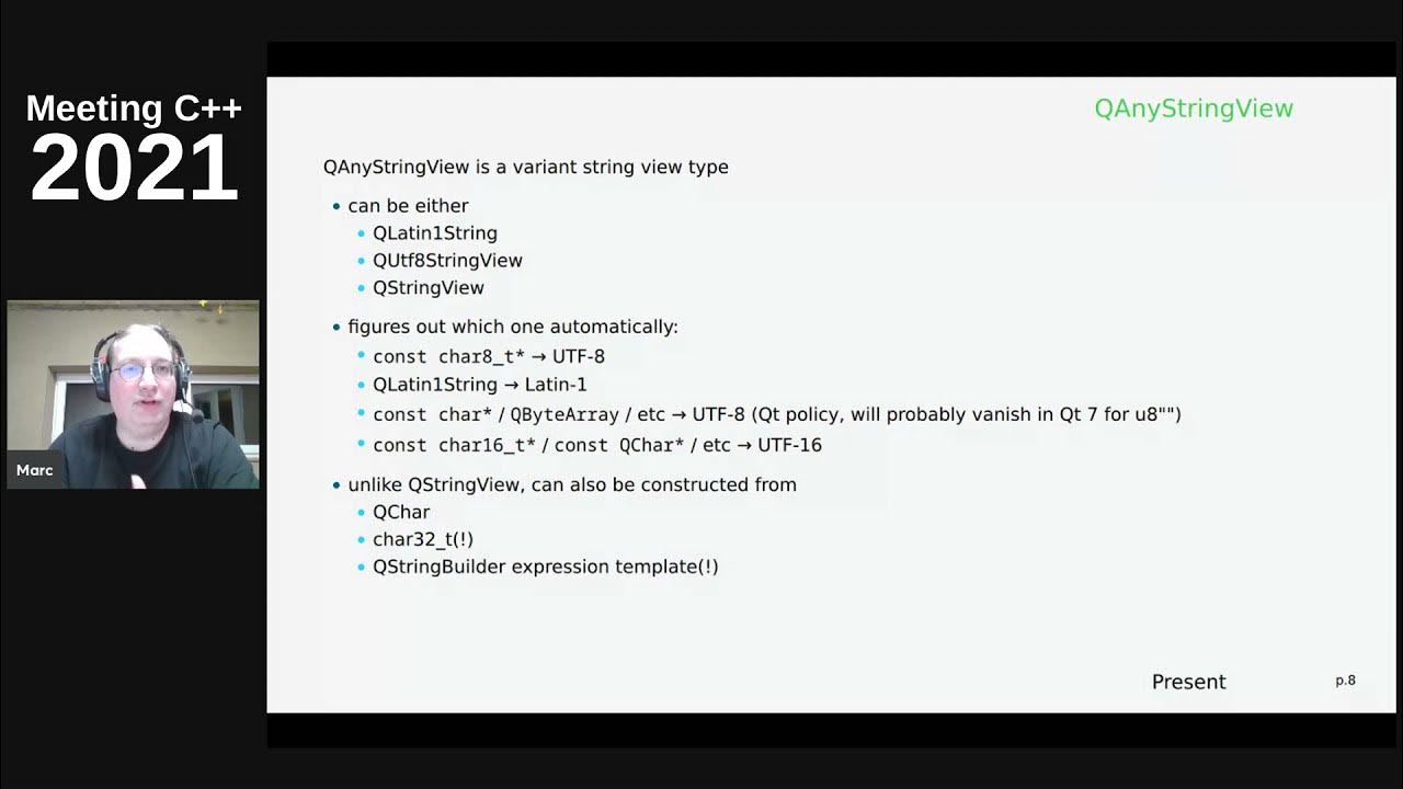 Marc Mutz - QAnyStringView Variant String Views and Why You Care - Meeting C++ 2021 lightning ...