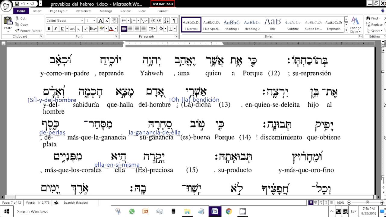 2 - Proverbios del Hebreo, Capítulos del 2:16 al 4 - Parte 1b - YouTube