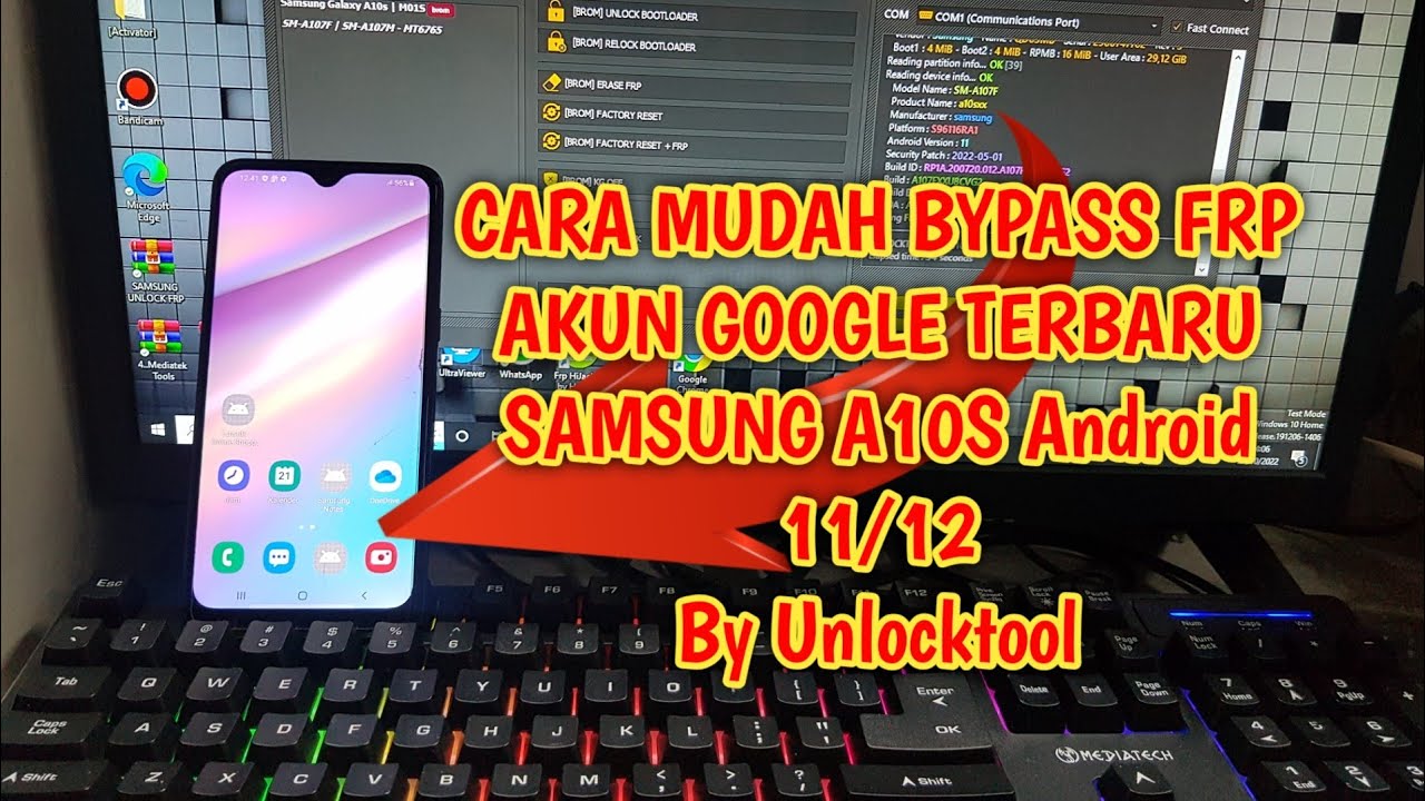 BYPASS FRP AKUN GOOGLE SAMSUNG A10S Android 11/12 By Unlocktool - YouTube