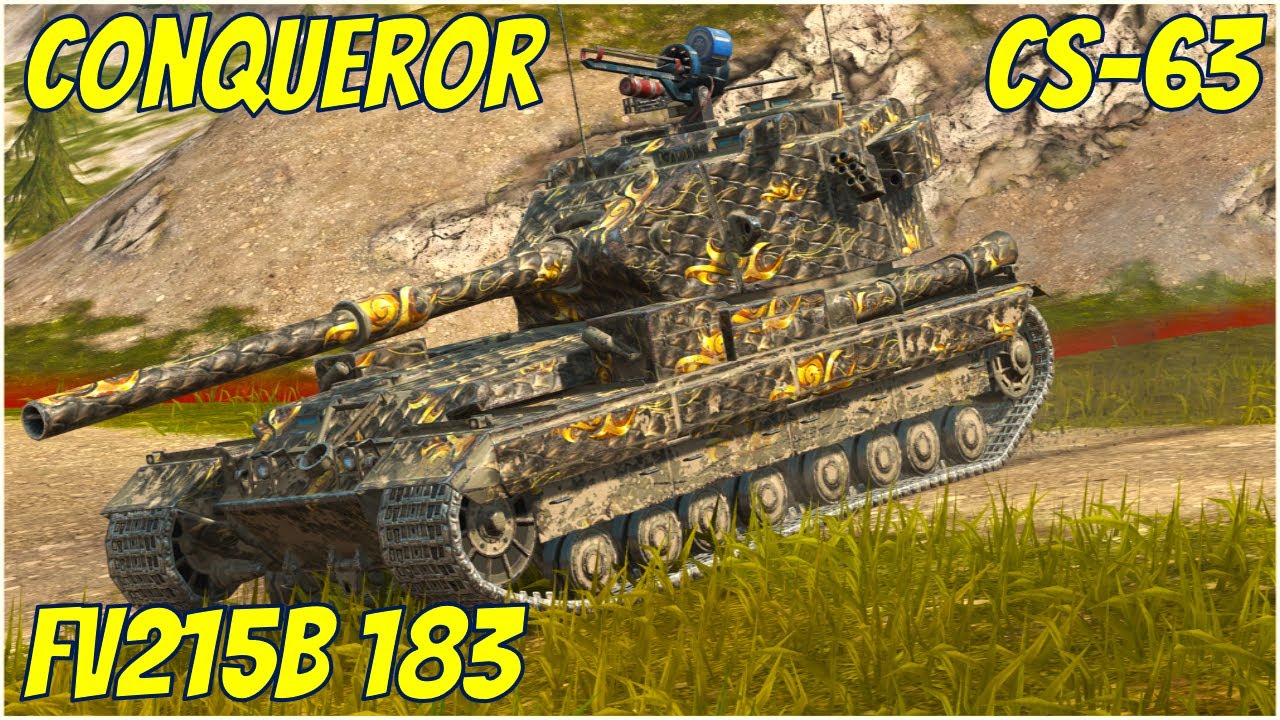 FV215b 183, Conqueror & CS-63 WoT Blitz - YouTube