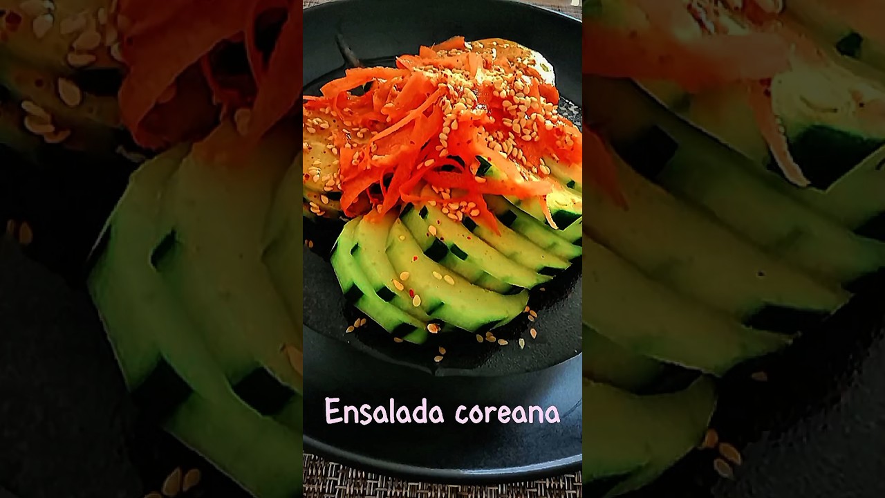 🥒 Ensalada Coreana Refrescante con Pepino y Zanahoria | Fácil, Rápida y ...