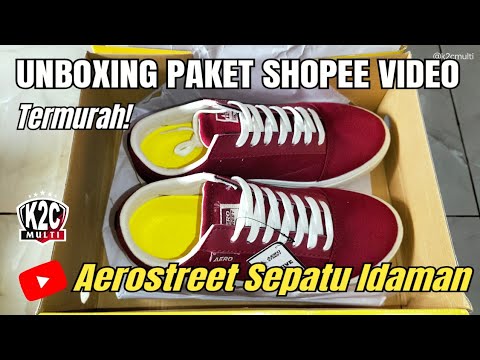 Unboxing paket sepatu shopee video paling murah - YouTube