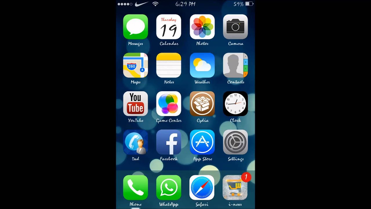 ios 7 theme from cydia - YouTube