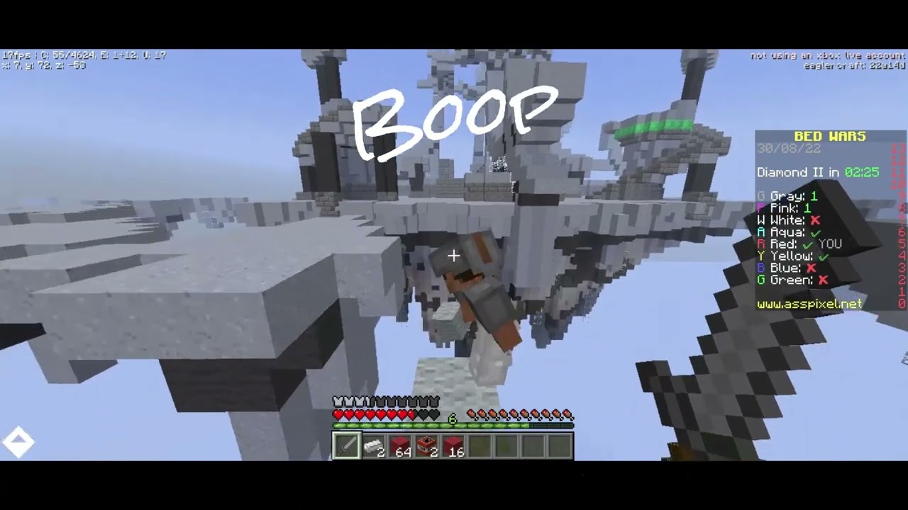 I was playing bedwars on "asspixel" and then this happened ...