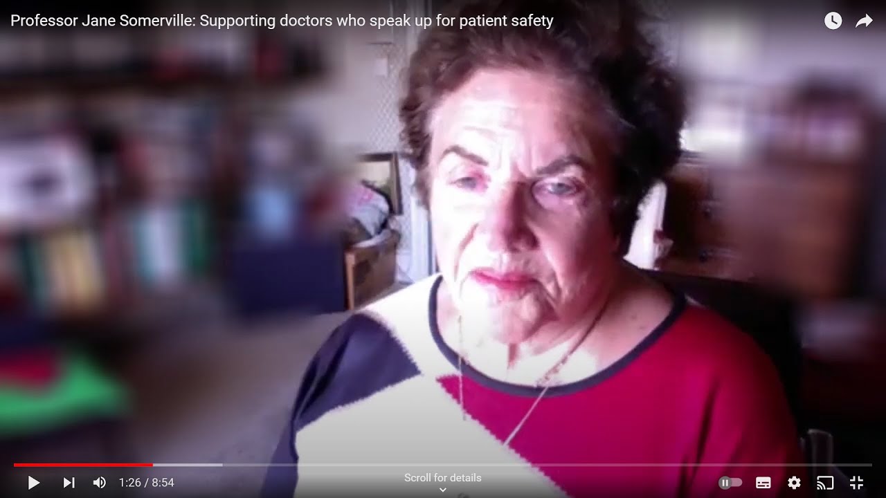 Professor Jane Somerville: Supporting doctors who speak up for patient ...