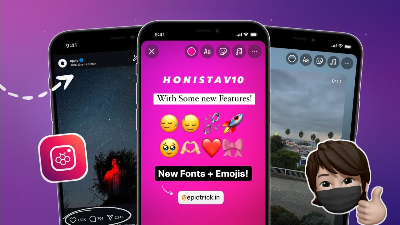 Honista V10 🔥iOS Instagram For Android | Share Reels like iPhone Story ...