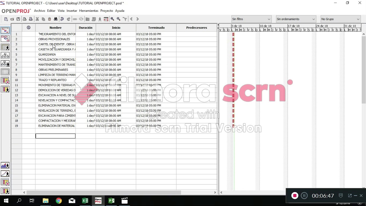 OPENPROJ- TUTORIAL - YouTube