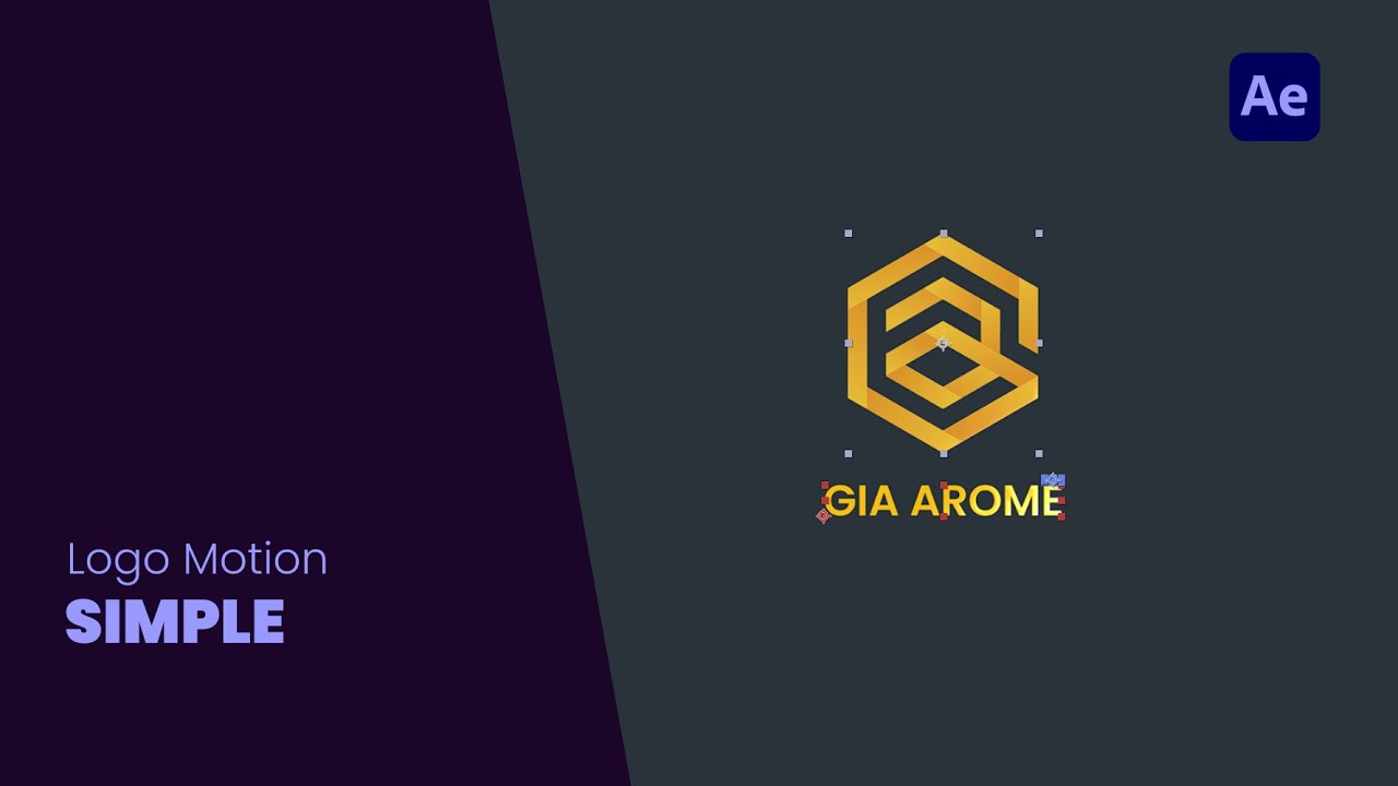 After Effects: CREATE a SIMPLE Motion Logo "Gia Arome" - YouTube