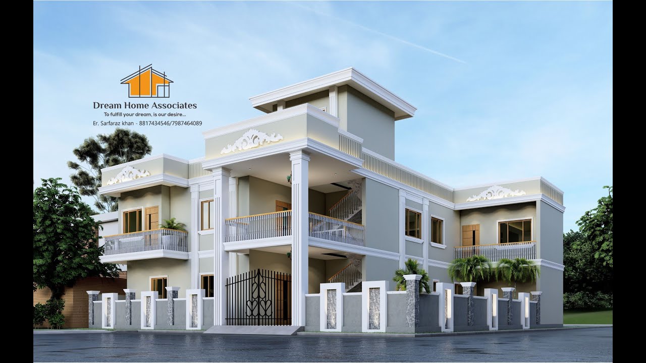 50 FEET FRONT DESIGNED CLASSIC ELEVATION. - YouTube