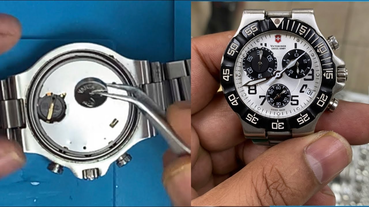 Victorinox swiss army watch battery replacement 000701001 - YouTube