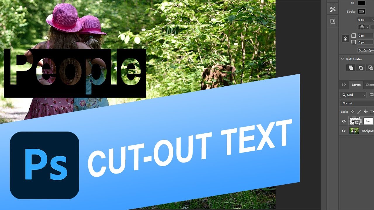 How to Create See Through Cut out Text Effect in Photoshop - YouTube