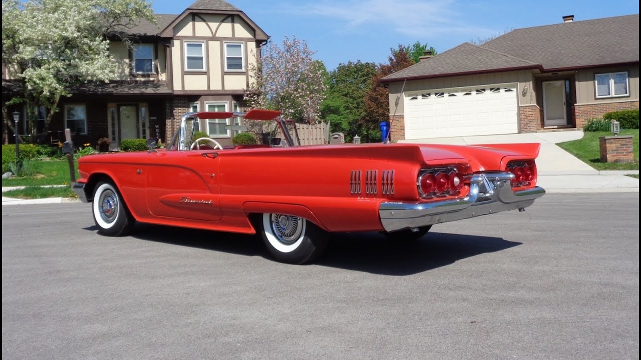 1960 Ford Thunderbird T Bird Convertible 430 CI Engine in Red & Ride My ...