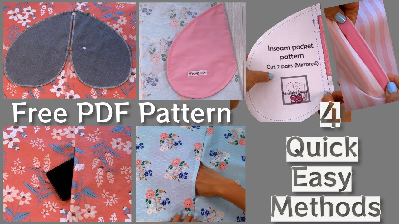 How to Sew 4 Quick & Easy Methods of Inseam Pocket/Clean Finish French ...