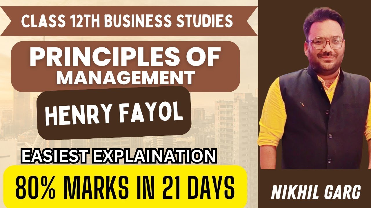 Principles of Management|Henry Fayol|Business Studies|Class 12 Cbse ...