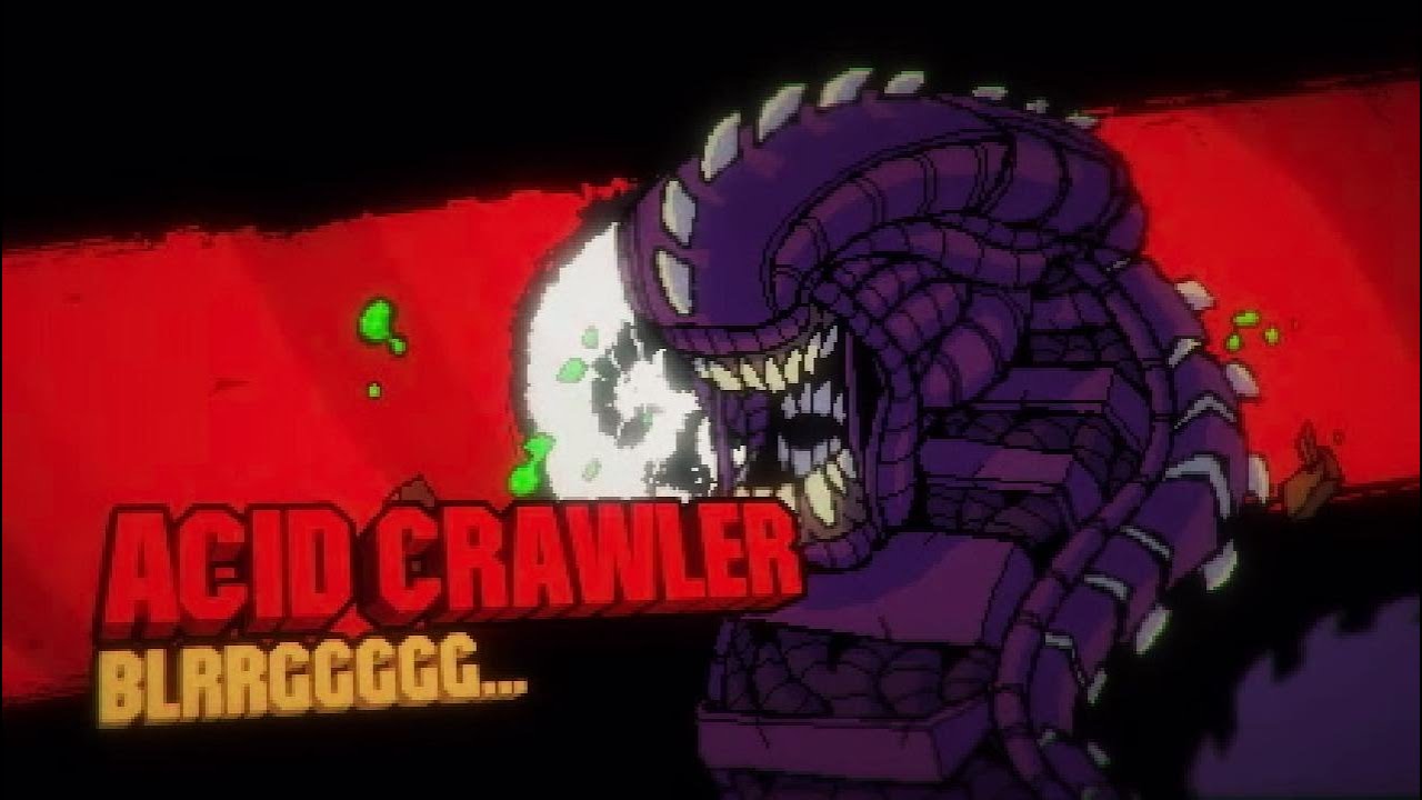BRO FORCE mini gun VS Acid crawler Boss fight - YouTube