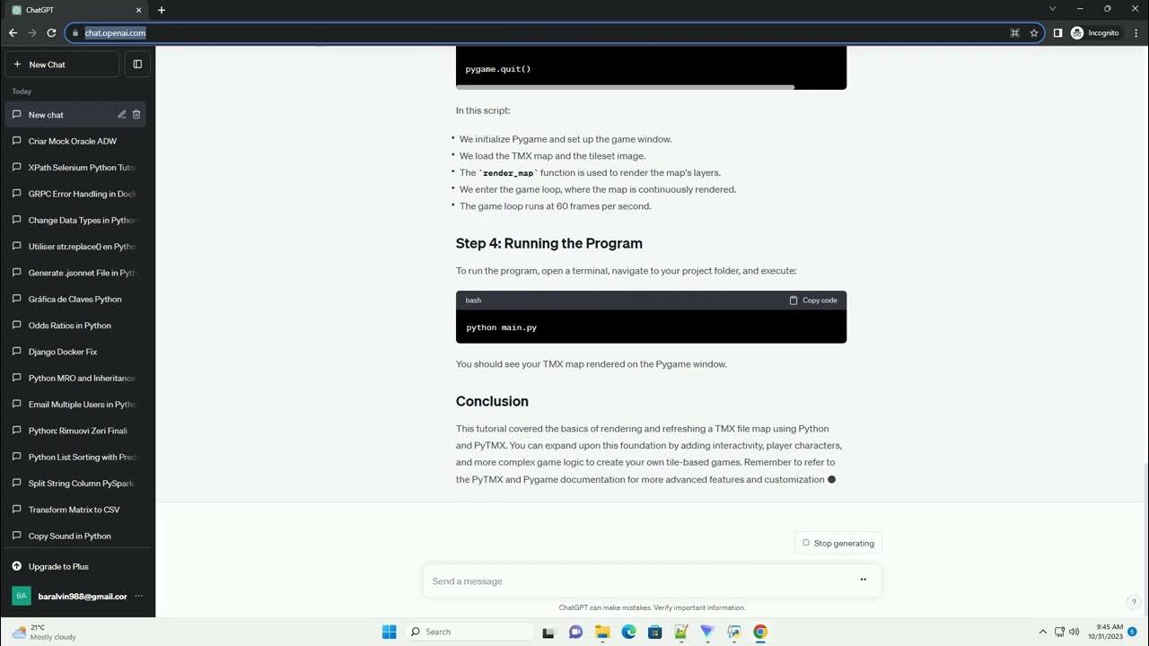 Rendering and refreshing tmx file map with python and pytmx - YouTube