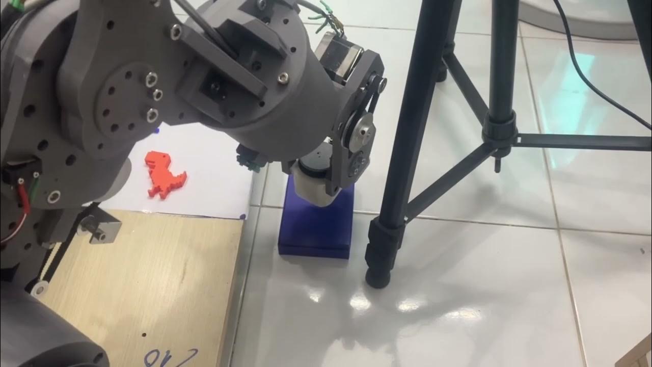 3D printed 6DOF robot arm color sorting #visionsystem #robotarm # ...