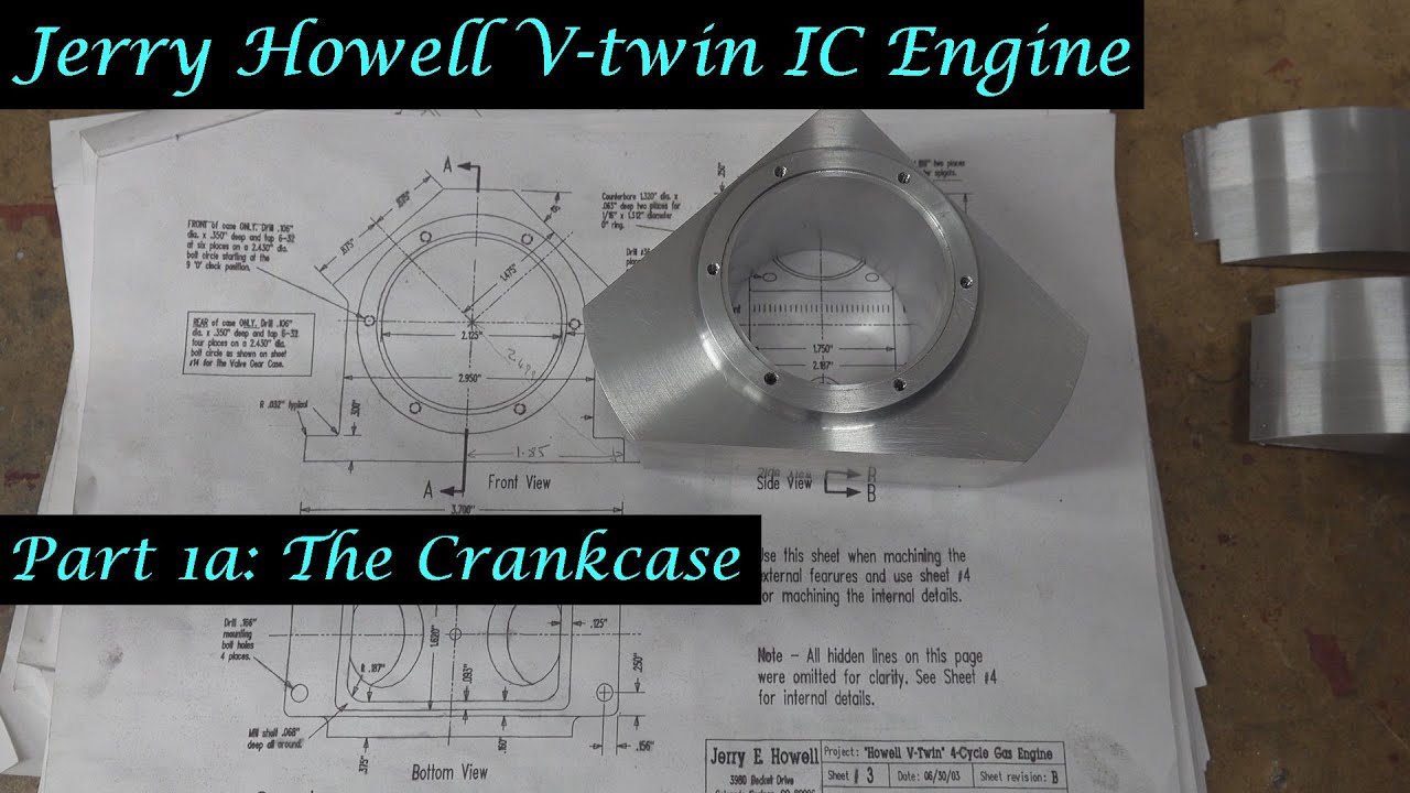 #MT49 Part 1a - Jerry Howell V-twin IC Engine. Making the Crankcase. In ...