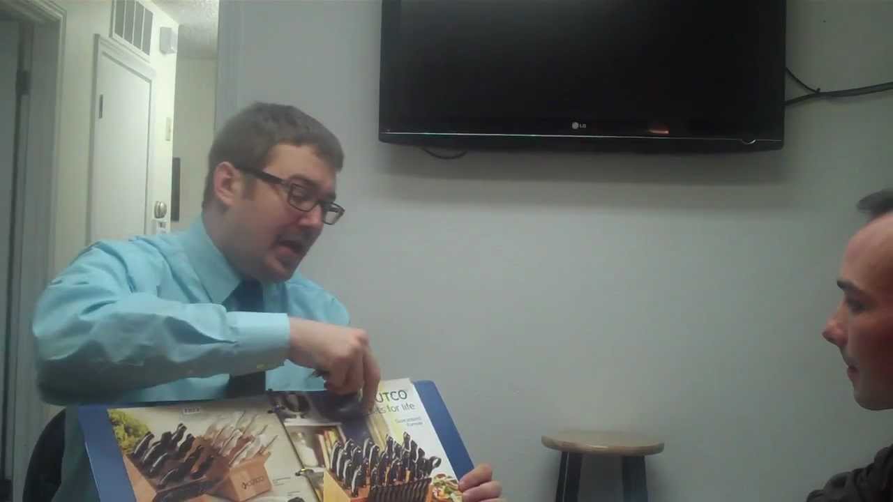 Cutco Demo Page 11 (Simulation) "Closing the sale" section - YouTube