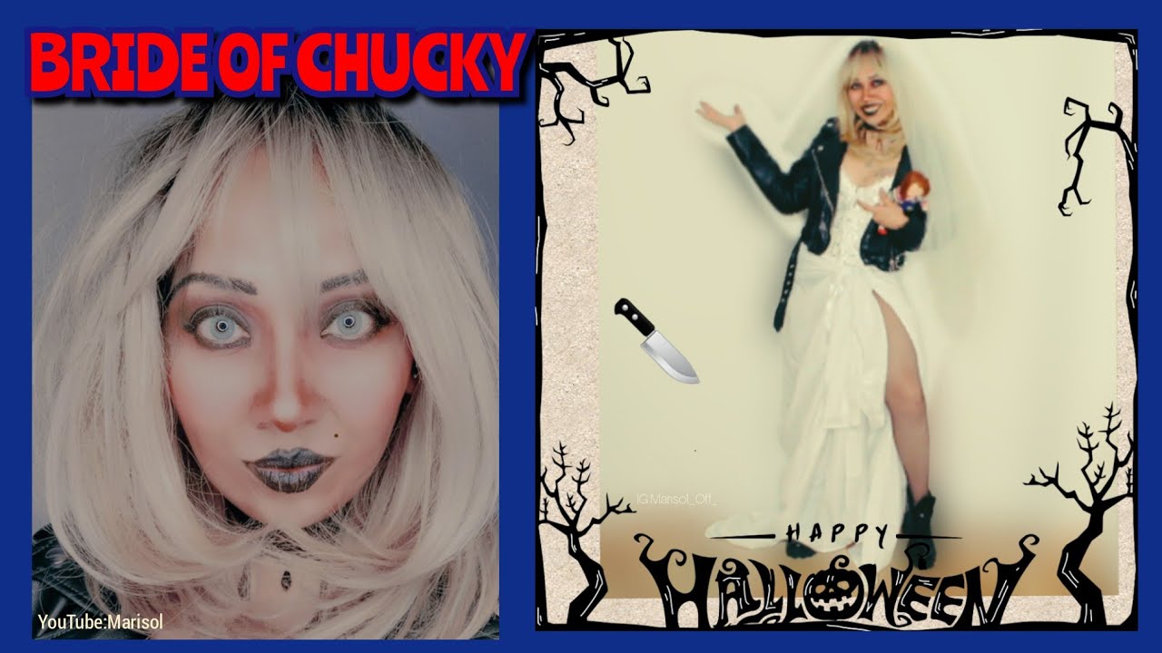 La Novia de Chucky 🔪 Disfraz y Maquillaje💄 . Tiffany Valentine 🖤Bride ...