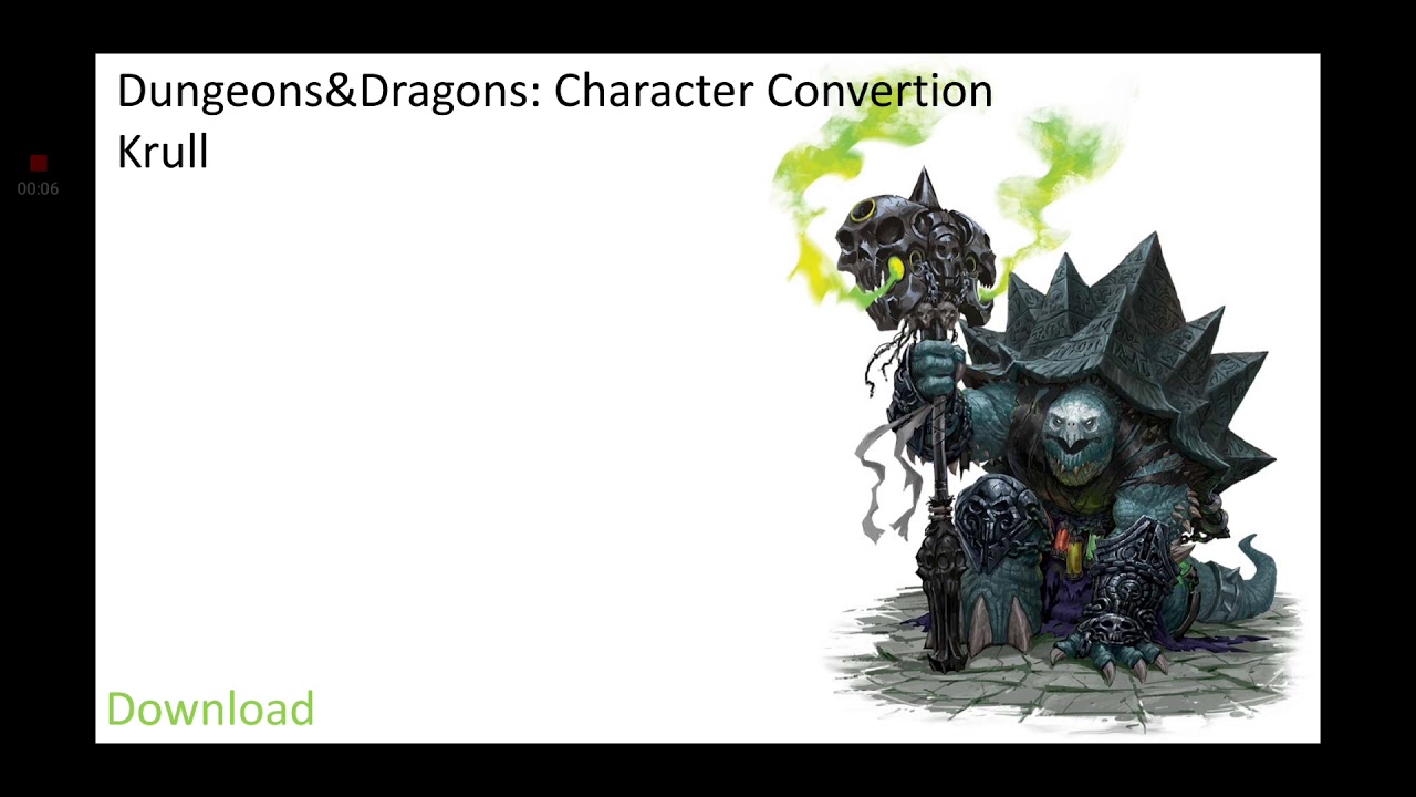 D&D Character Conversion: Krull [Balder's Gate: Descent into Avernus ...