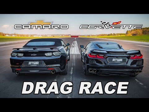 Corvette C8 vs. Camaro SS | DRAG RACE | Daniel Abt