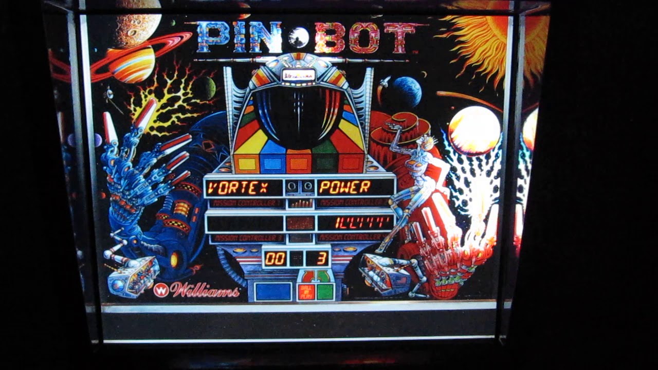 Pin-Bot pinbot Williams 1986 visual pinball b2s directb2s Backglass ...